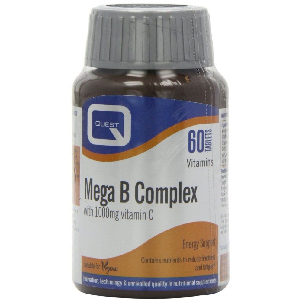 MEGA B COMPLEX (B-complex 50mg+C 1000mg) 60 tabs | Health Corner
